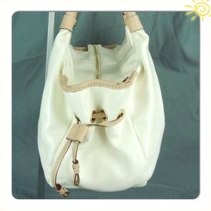 kate spade | Bags | Kate Spade White And Tan Leather Zip Tote | Poshmark